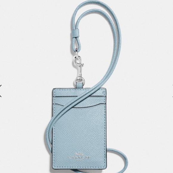 Coach | Accessories | Coach Id Badge Lanyard Pale Blue | Poshmark